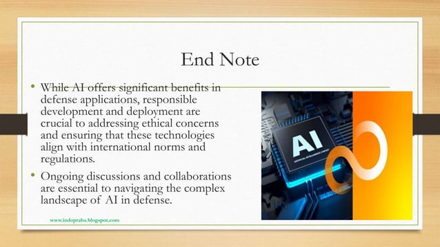 Artificial Intelligence (AI) in Defence.pptx | Internet | Computing