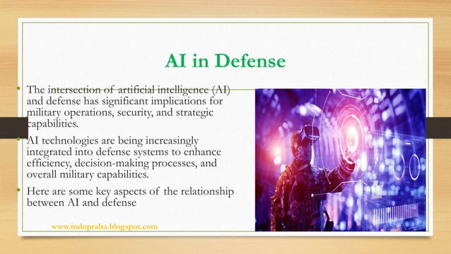 Artificial Intelligence (AI) in Defence.pptx | Internet | Computing