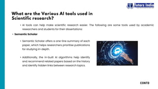 Artificial Intelligence (AI) Tools in Scientific Research .pptx