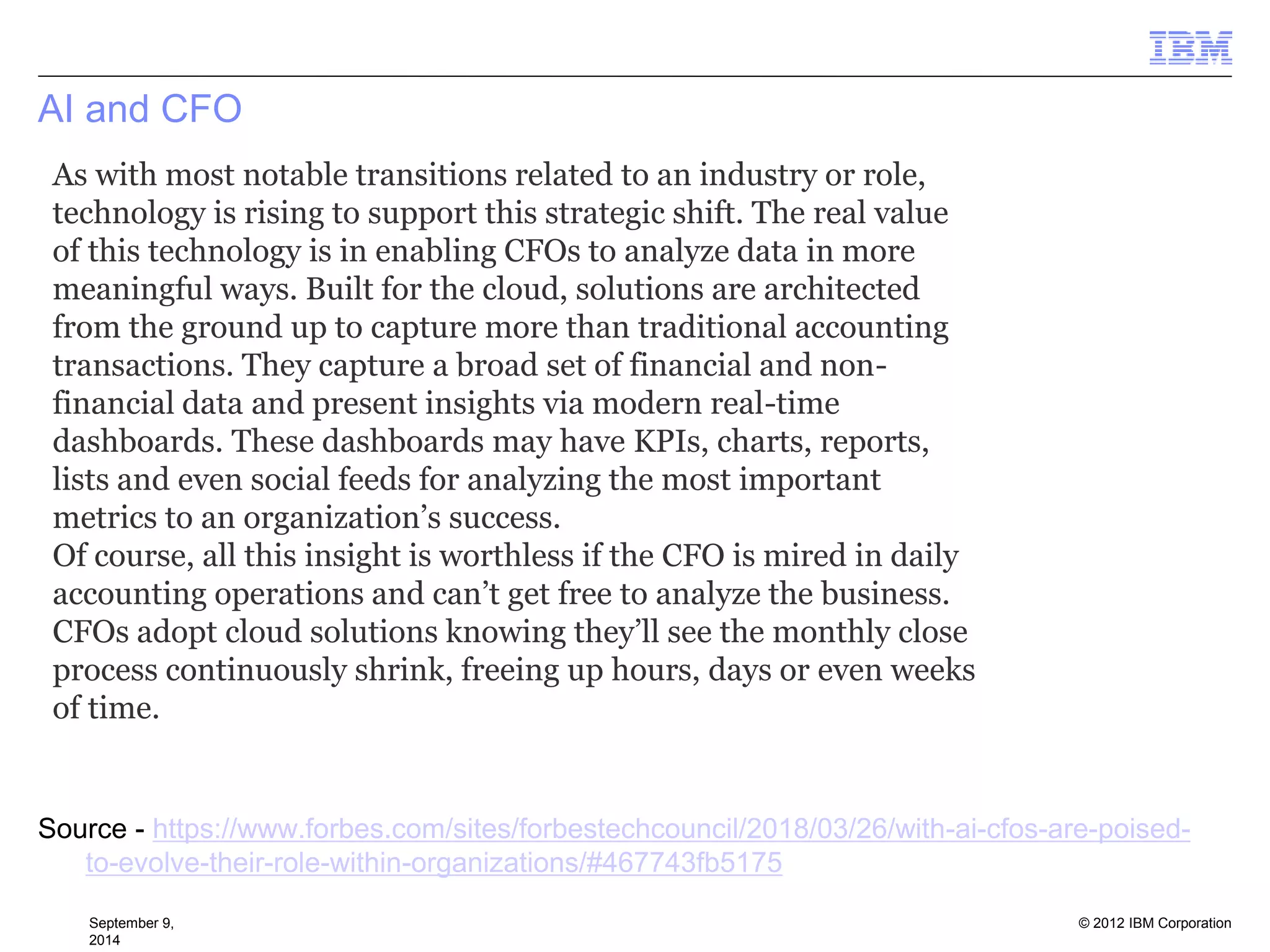 Artificial intelligence (ai) with office of the CFO | PPTX