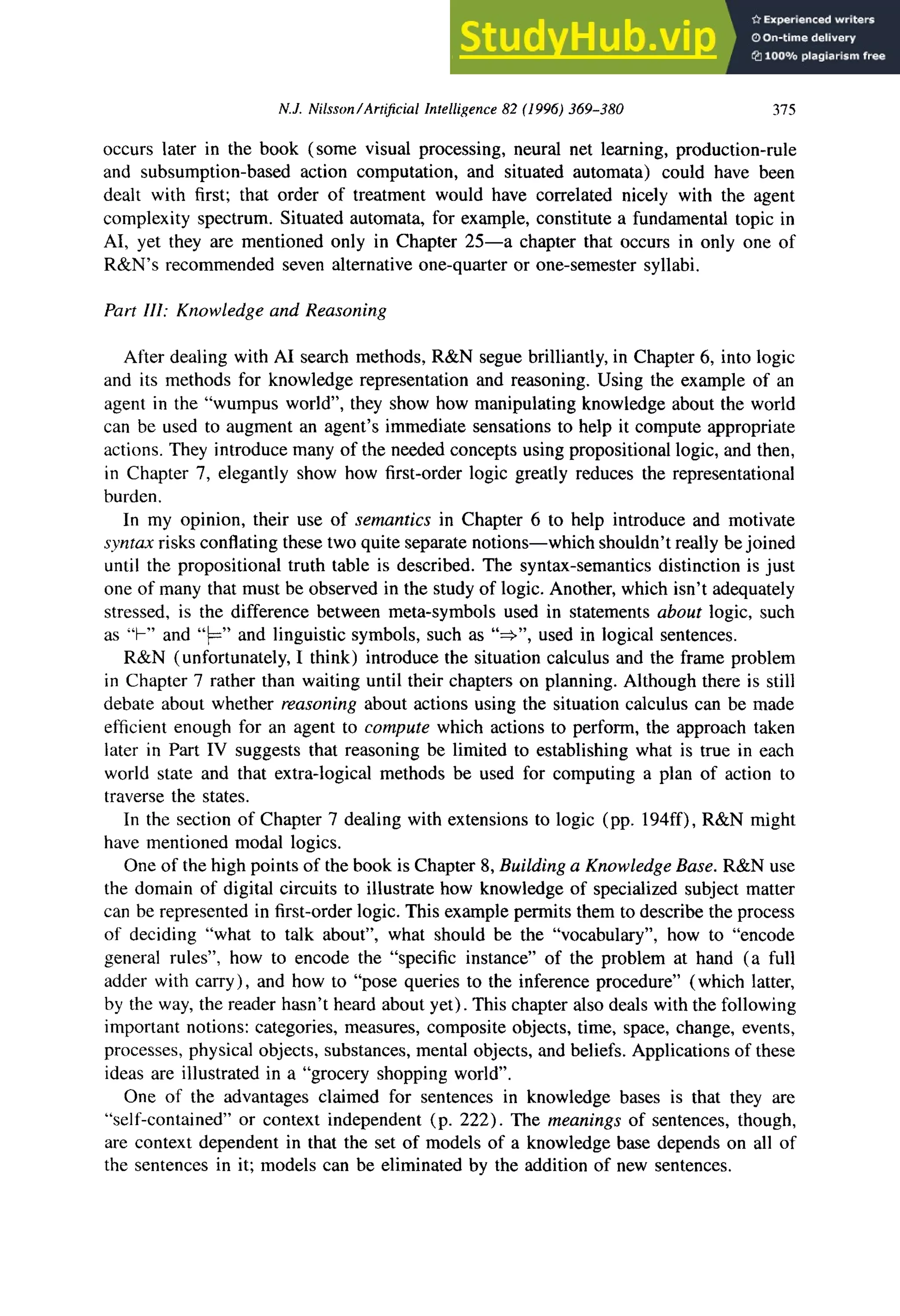 Artificial Intelligence A Modern Approach | PDF