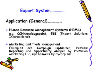 Artificial intelligence and expert system | PPT