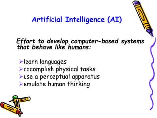 Artificial intelligence and expert system | PPT
