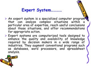 Artificial intelligence and expert system | PPT
