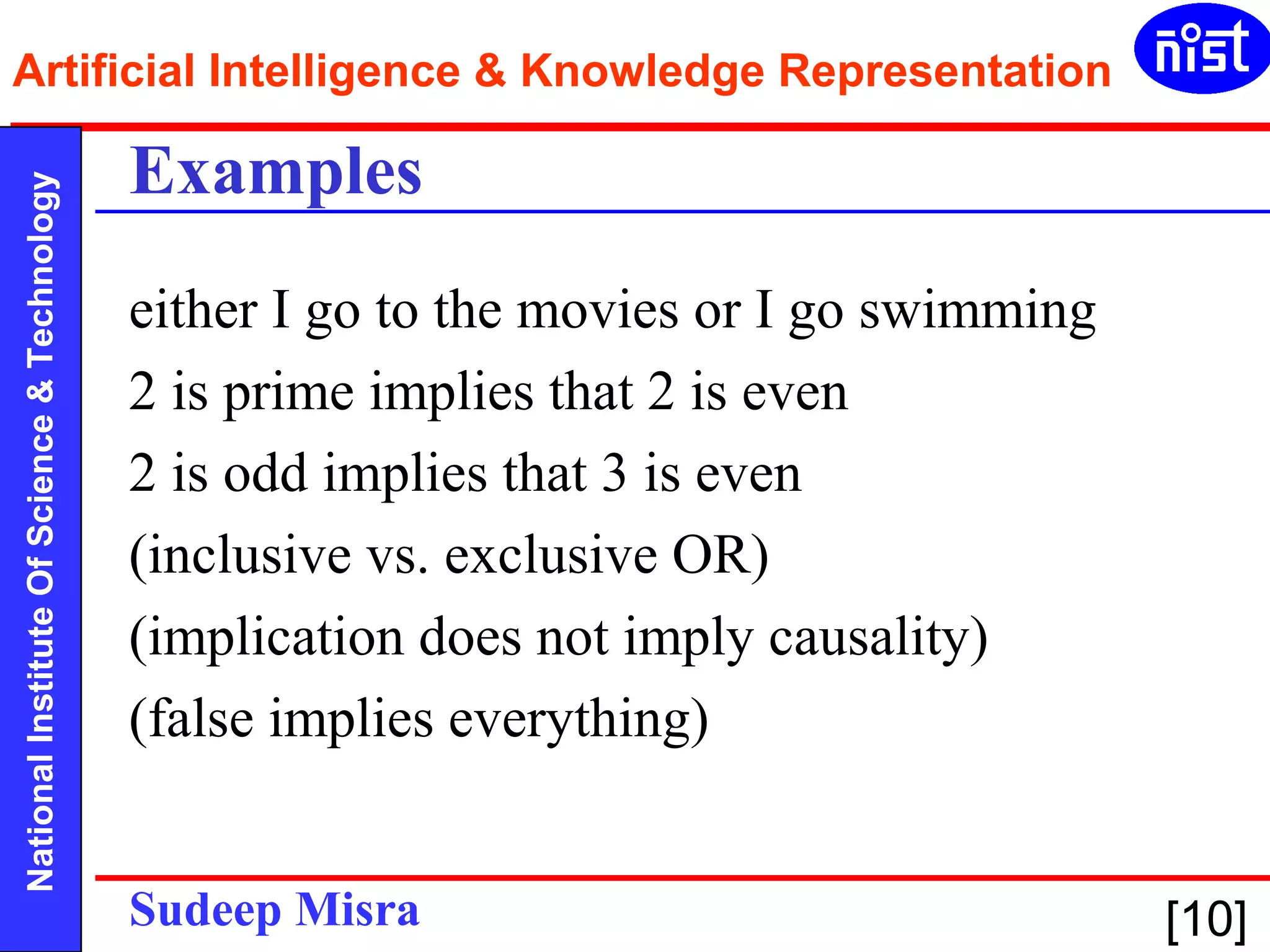 Artificial intelligence and knowledge representation | PPT