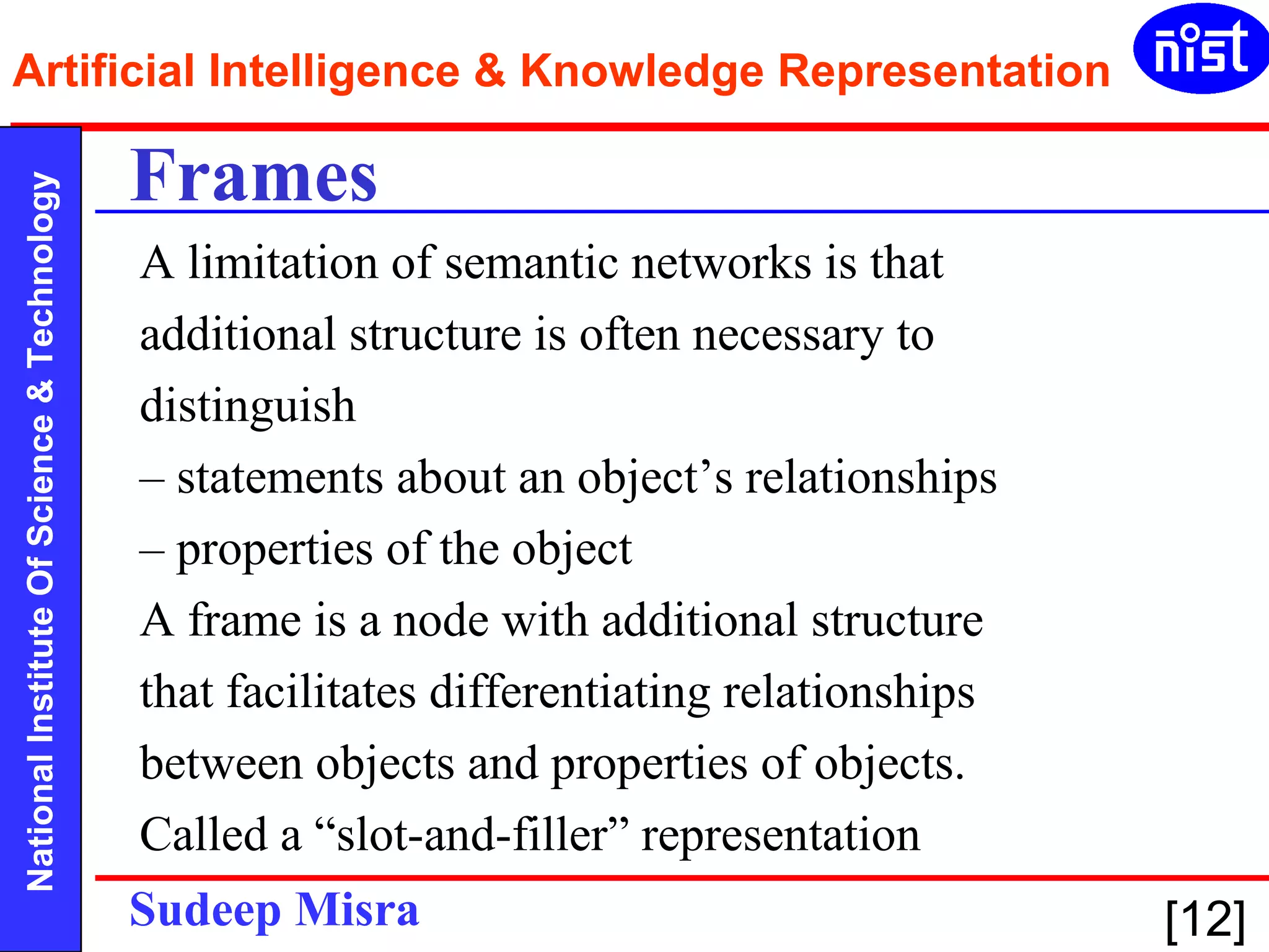 Artificial intelligence and knowledge representation | PPT