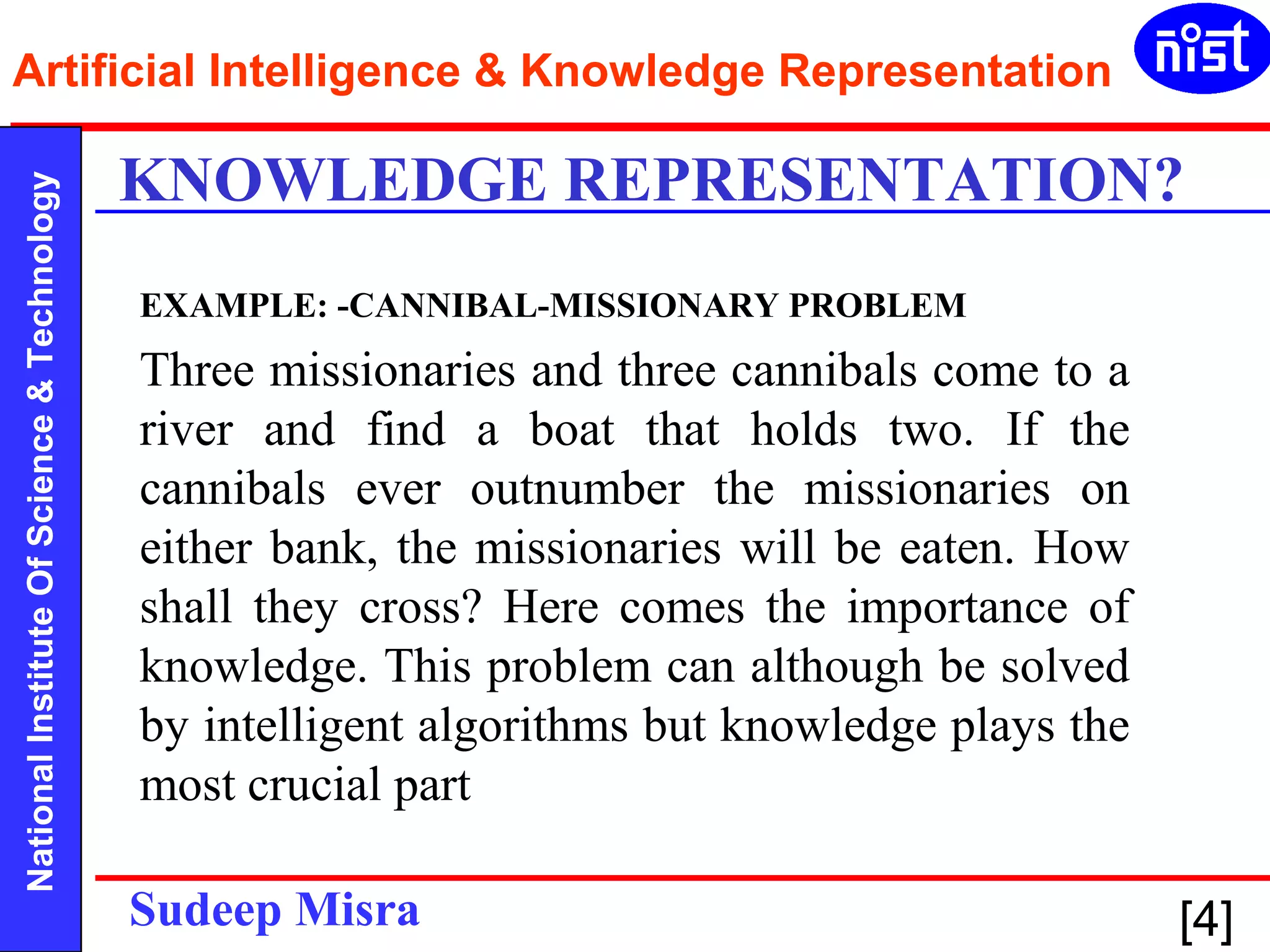 Artificial intelligence and knowledge representation | PPT