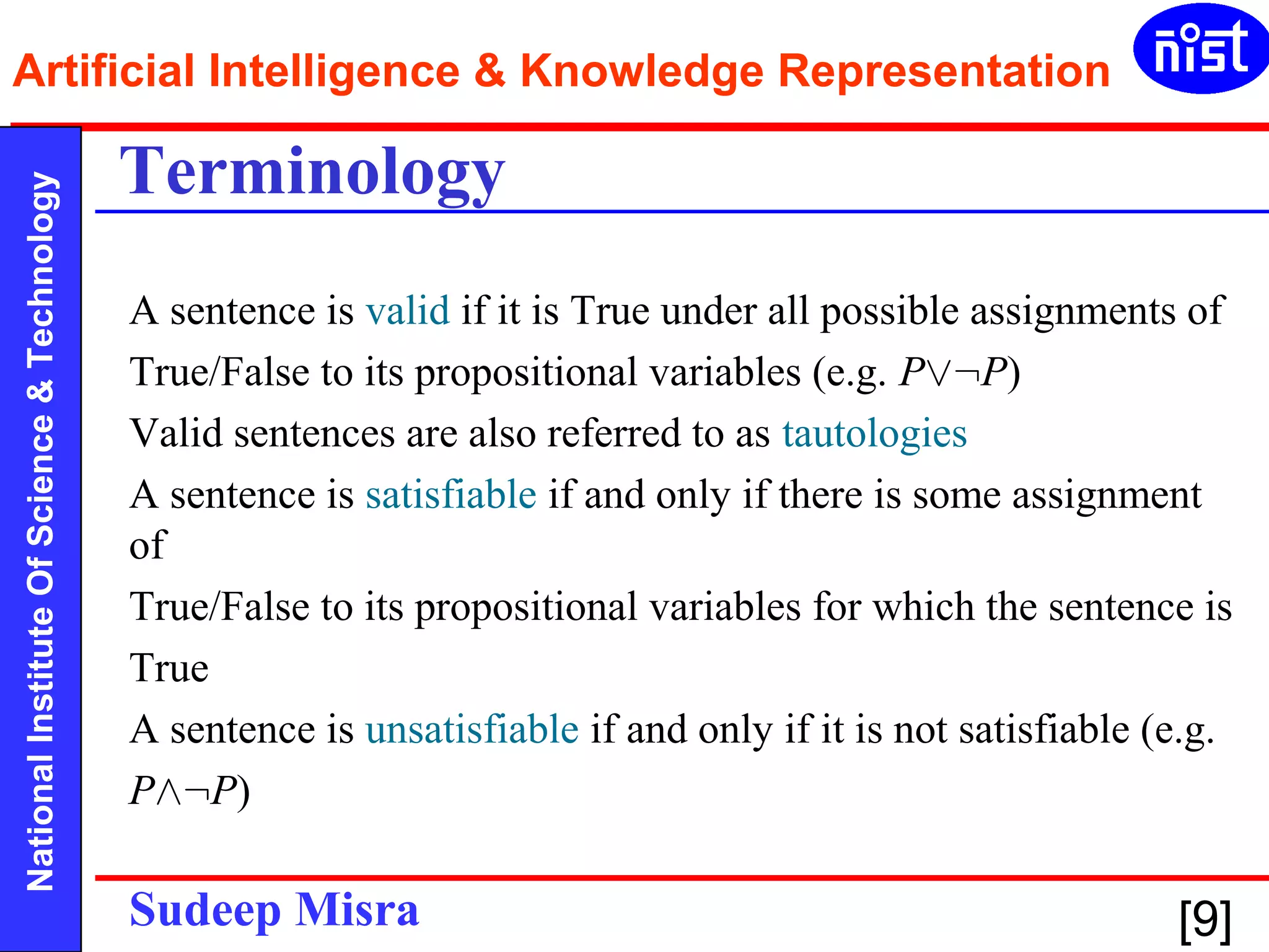 Artificial intelligence and knowledge representation | PPT