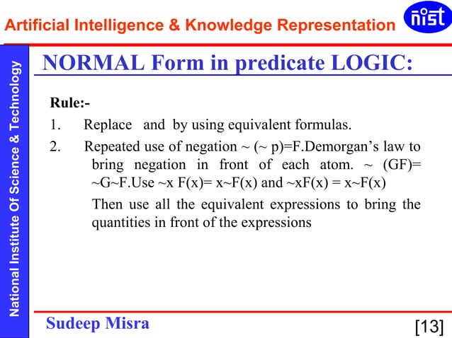 Artificial intelligence and knowledge representation | PPT
