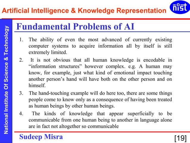 Artificial intelligence and knowledge representation | PPT