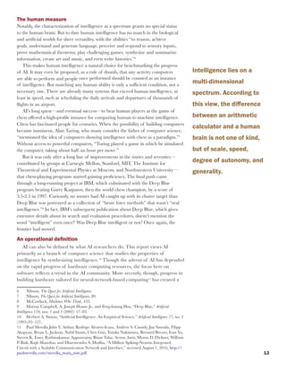 Artificial Intelligence and Life in 2030. Standford U. Sep.2016