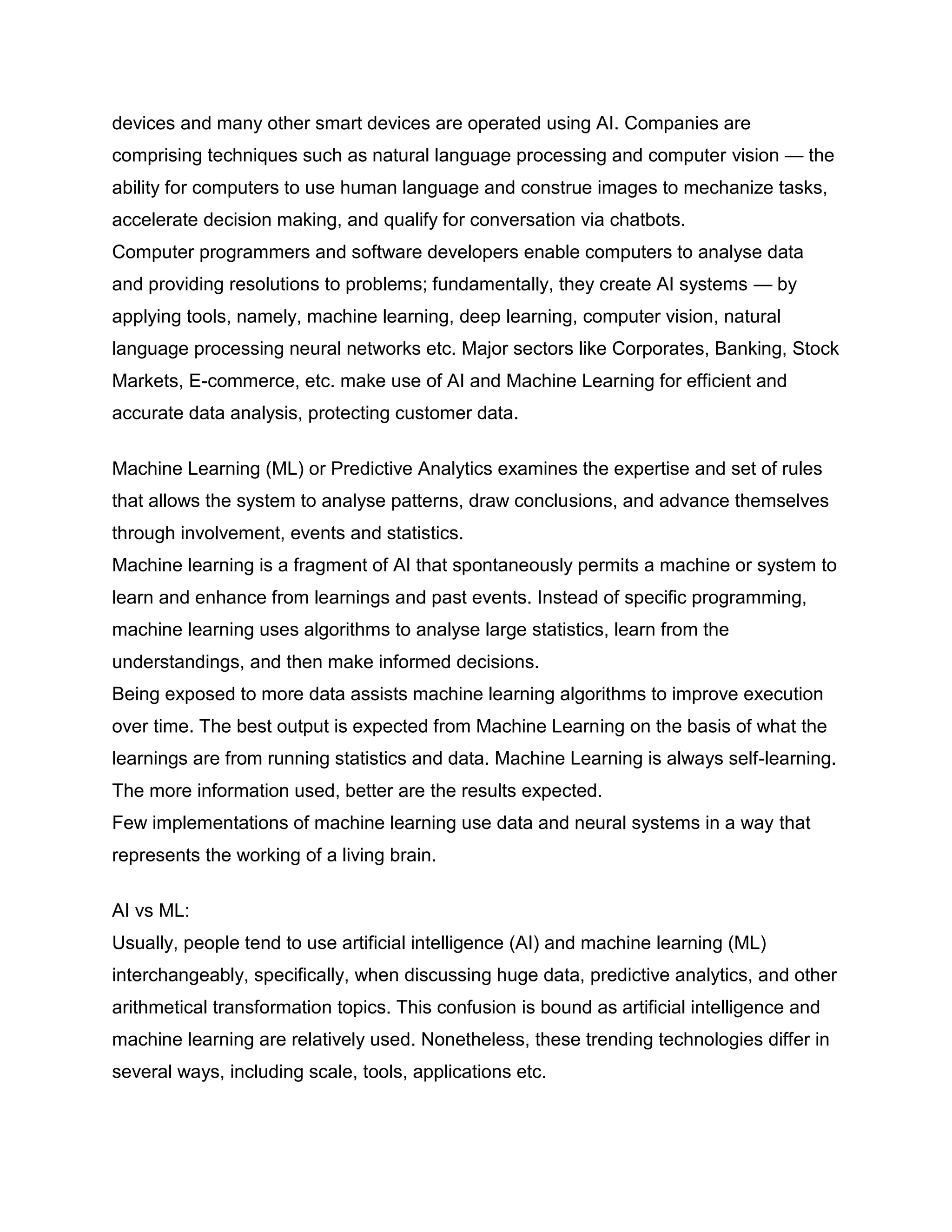Artificial Intelligence And Machine Learning Docx