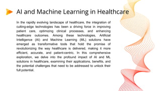 Artificial Intelligence and Machine Learning in Healthcare | PDF