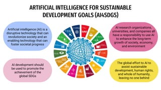 Artificial Intelligence and The Sustainable Development Goals (SDGs ...