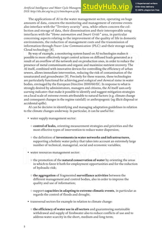 Artificial Intelligence And Water Cycle Management | PDF