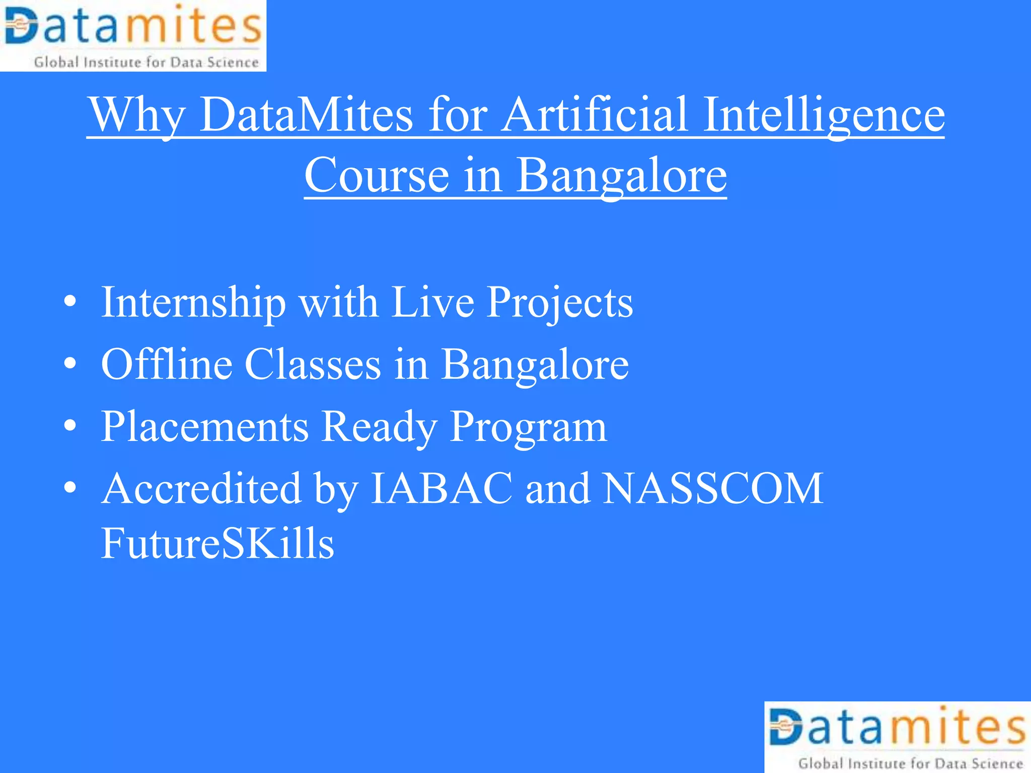 Artificial Intelligence Course In Bangalore Pptx