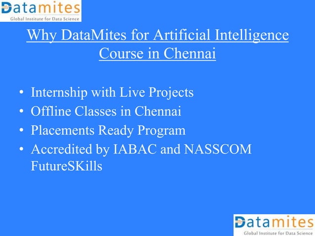 Artificial Intelligence Course In Chennai | PPT