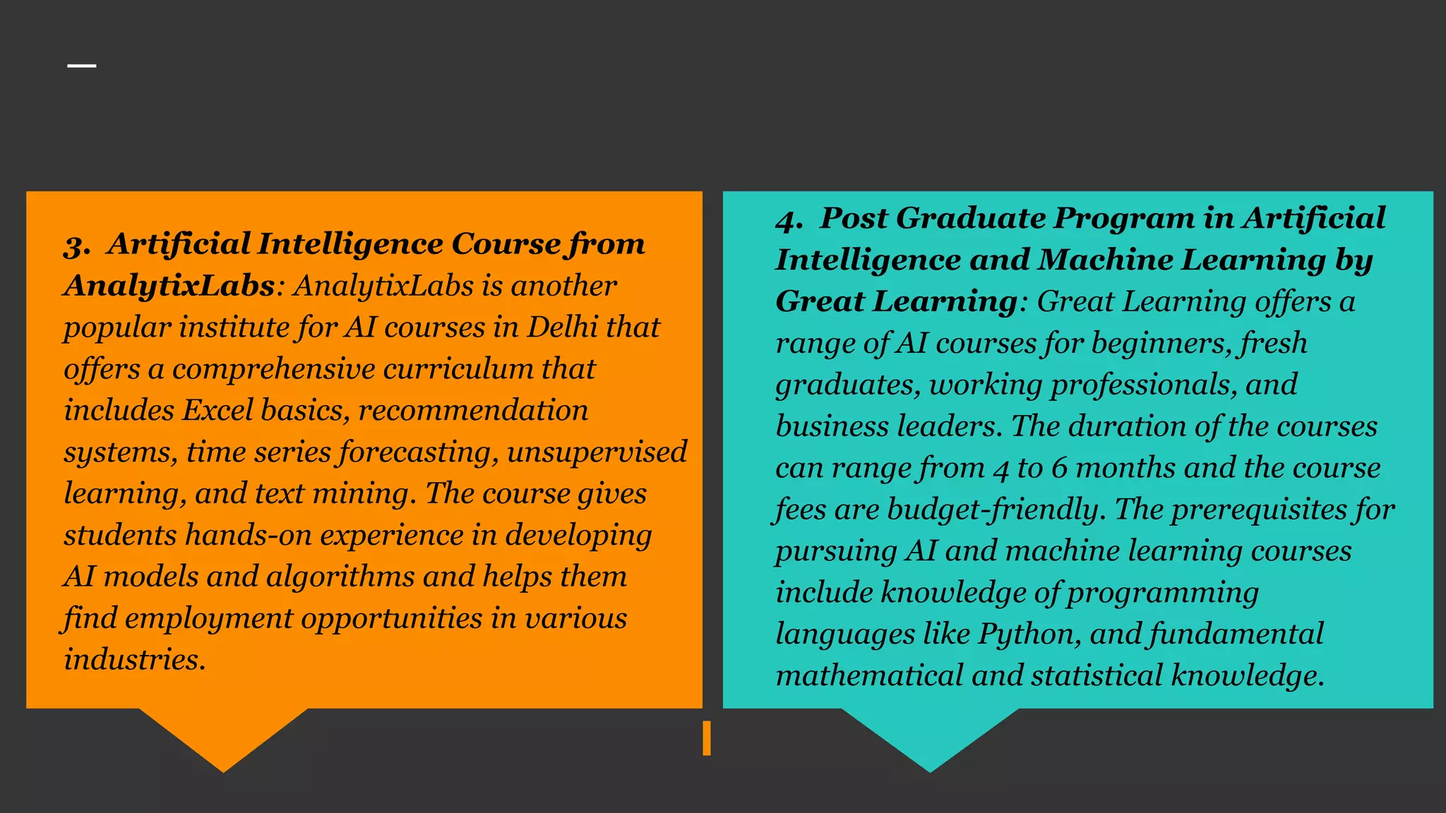 Artificial intelligence course in Delhi | PPTX
