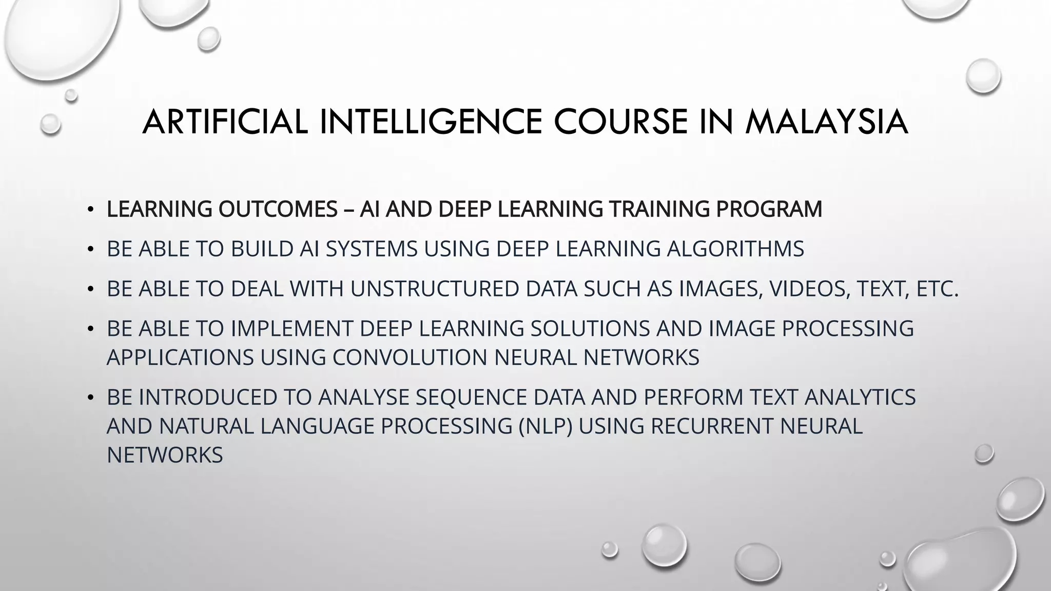 Artificial intelligence course in malaysia | PPT