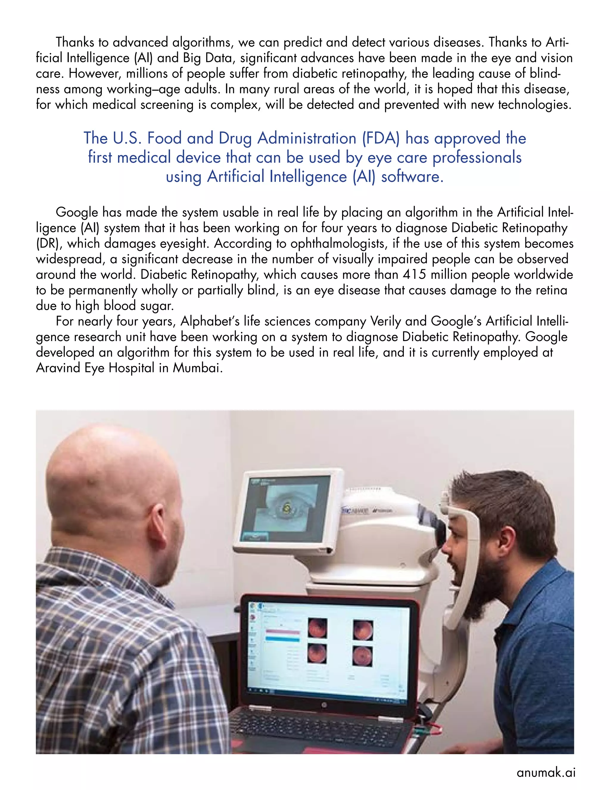 Artificial Intelligence Detects Diabetic Retinopathy In Real Time | PDF