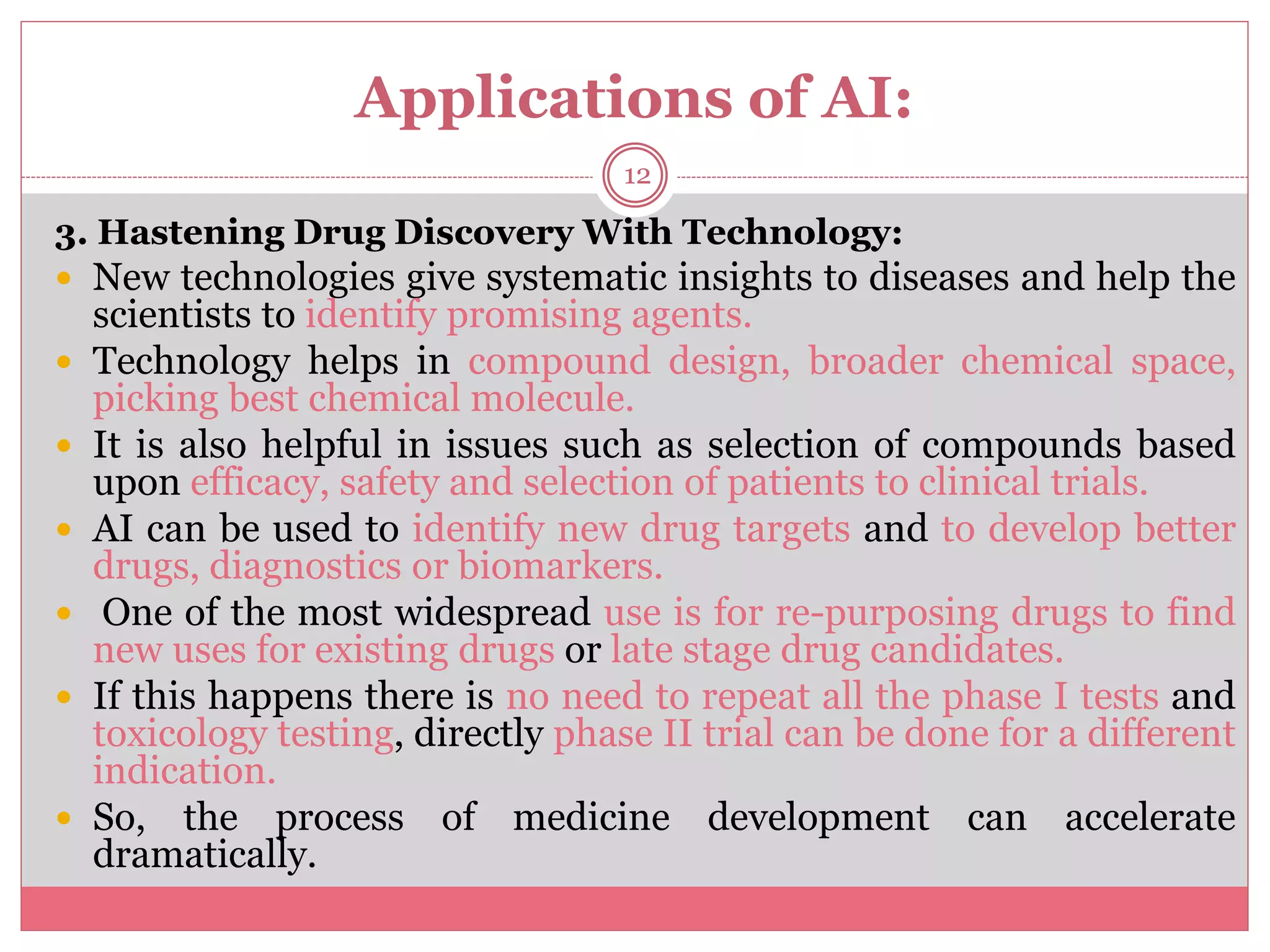Artificial Intelligence: Role In Pharma Sector | PPTX