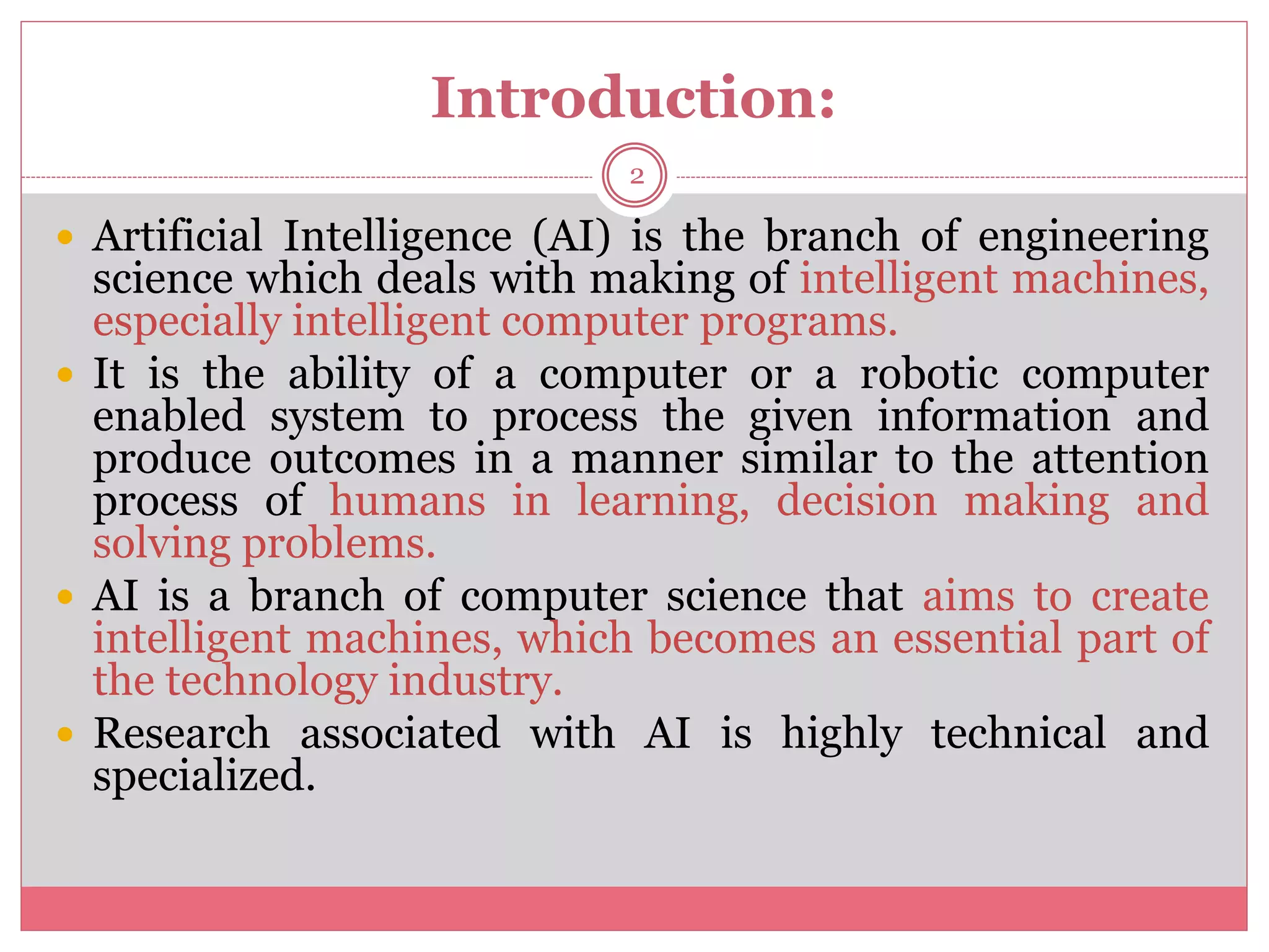 Artificial Intelligence: Role In Pharma Sector | PPTX