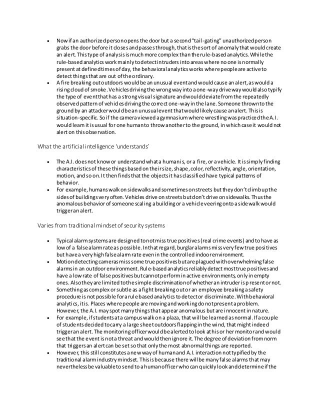 Artificial intelligence for cctv cameras, video surveillance Artificial intelligence for cctv cameras, video surveillance