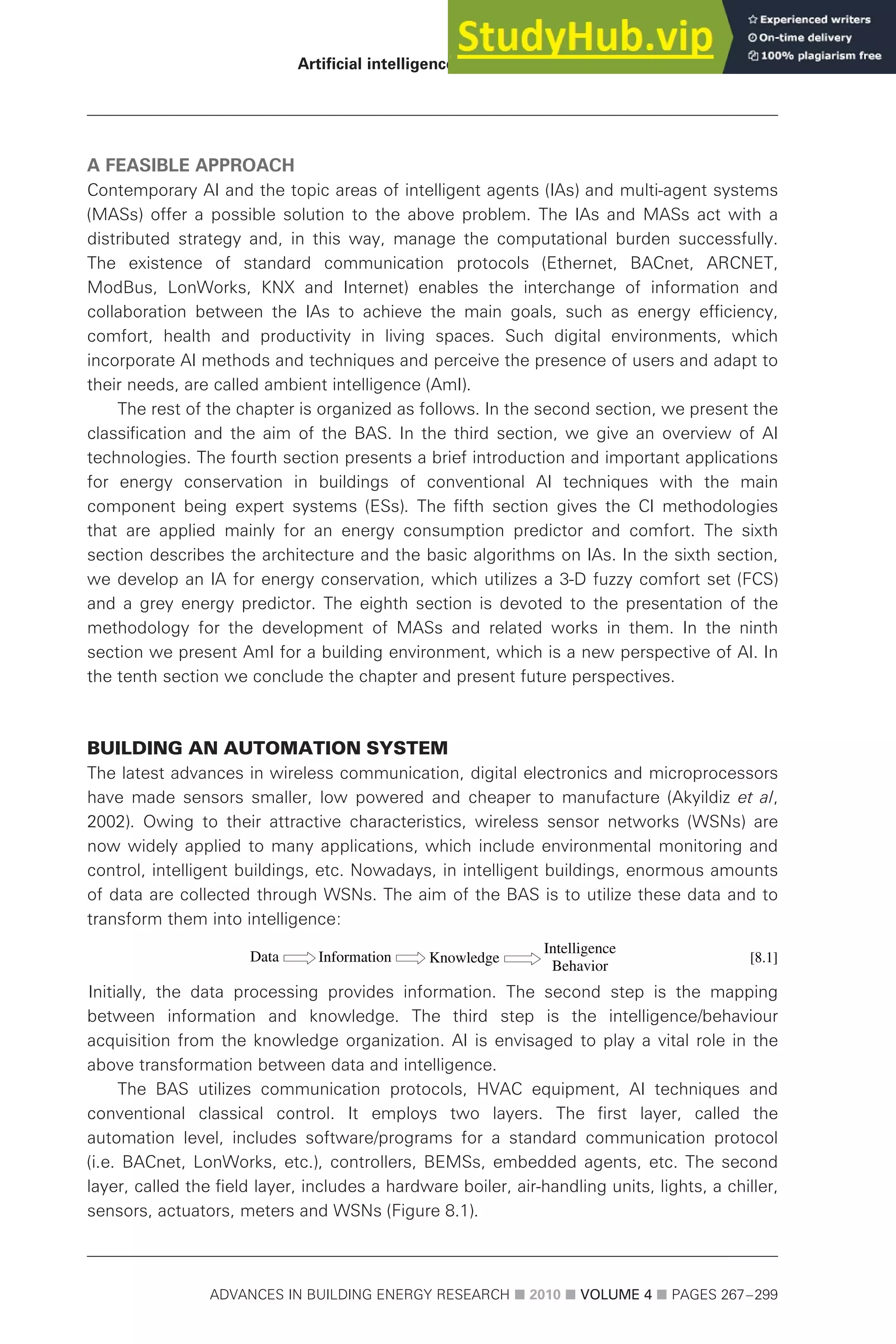 Artificial Intelligence For Energy Conservation In Buildings | PDF