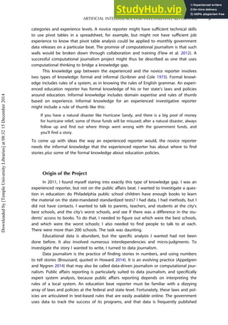 Artificial Intelligence For Investigative Reporting | PDF