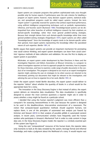 Artificial Intelligence For Investigative Reporting | PDF