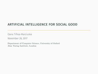 Artificial intelligence for Social Good | PPT