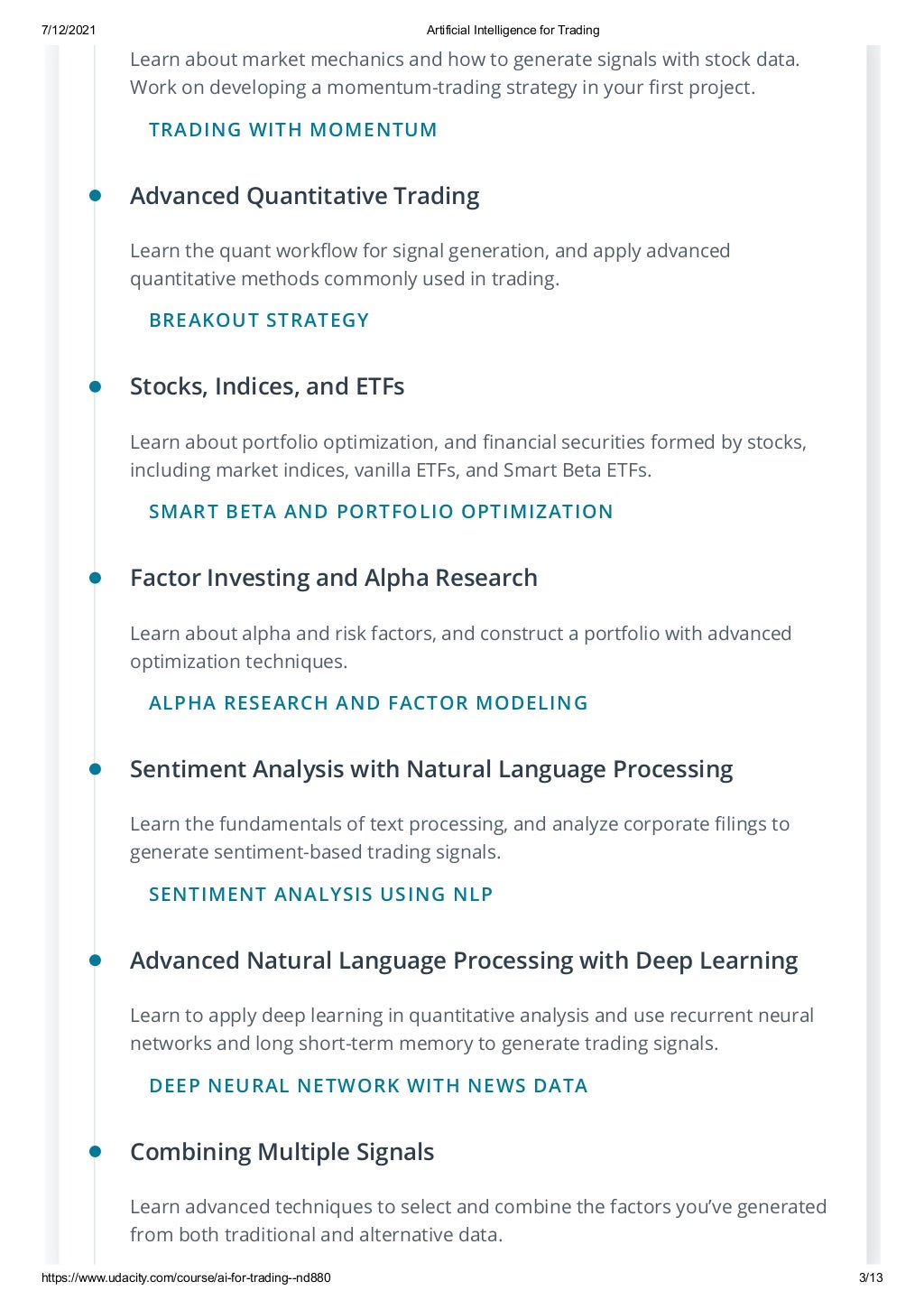 Artificial intelligence for trading