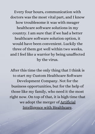 Artificial intelligence healing custom healthcare software development ...