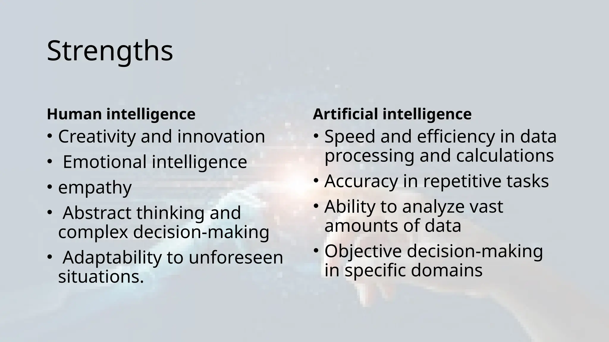 Artificial Intelligence vs Human intelligence | PPTX