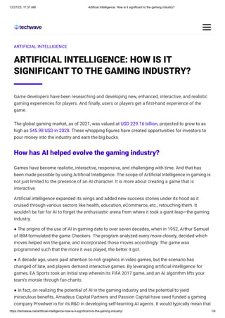 Artificial Intelligence_ How is it significant to the gaming industry_.pdf
