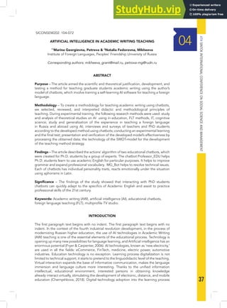 Artificial Intelligence In Academic Writing Teaching | PDF