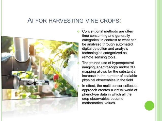 Artificial intelligence in agriculture | PPTX