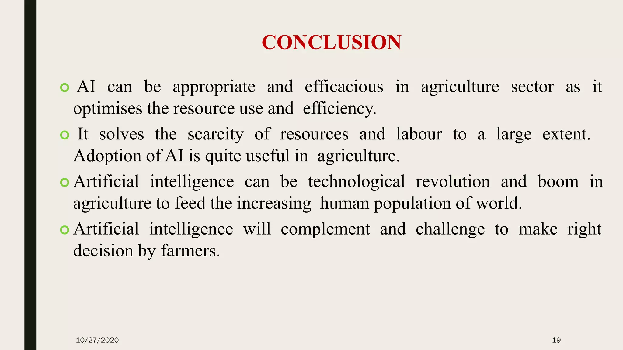 Artificial Intelligence in Agriculture | PDF