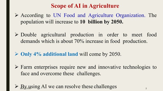 Artificial Intelligence in Agriculture | PDF