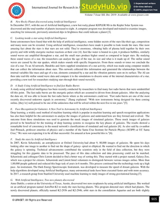 Artificial Intelligence In Astronomy | PDF