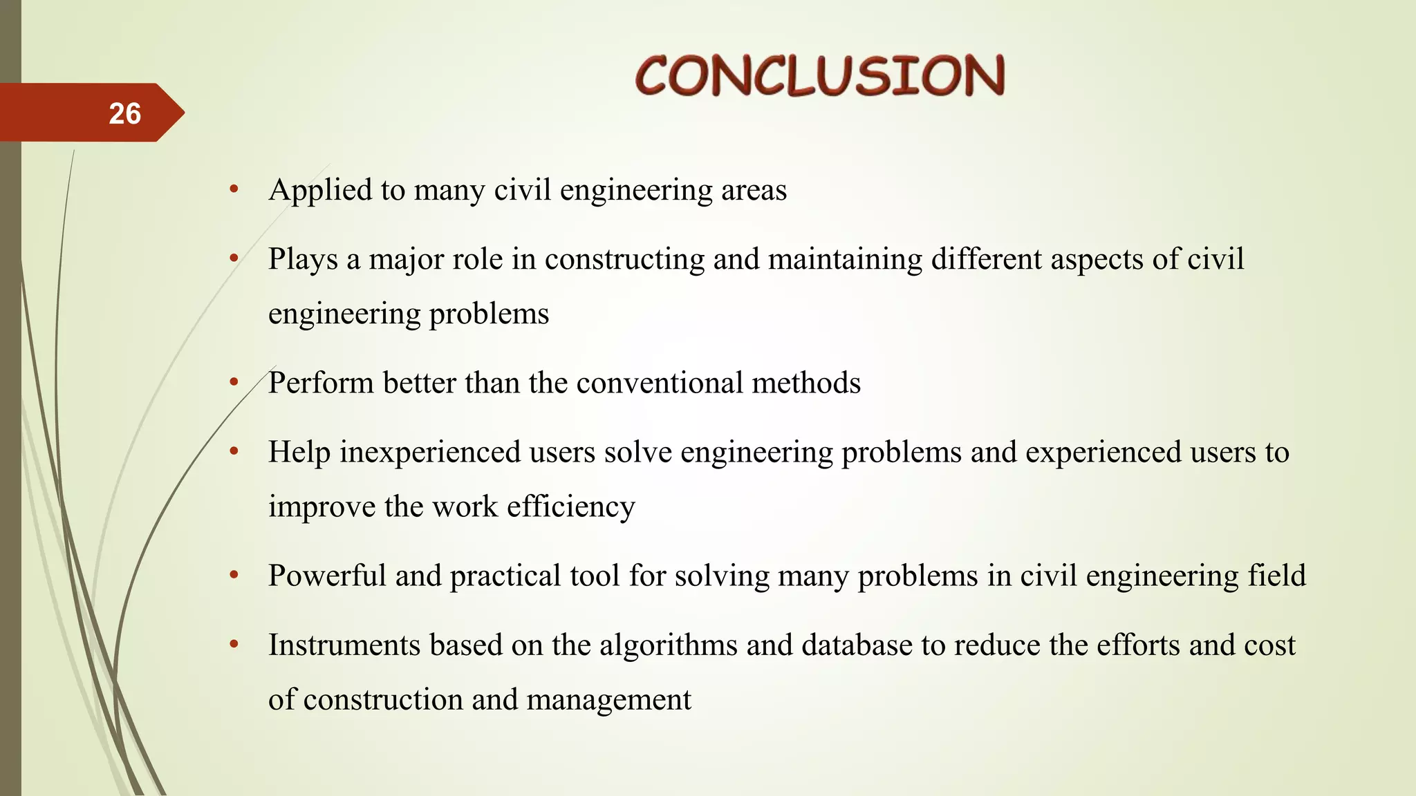 Artificial intelligence in civil engineering | PPTX