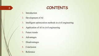 Artificial intelligence in civil engineering | PPTX