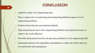 Artificial intelligence in civil engineering | PPTX