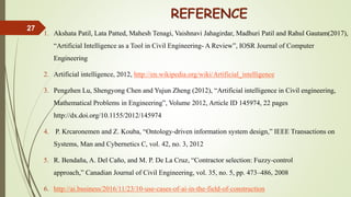 Artificial intelligence in civil engineering | PPTX