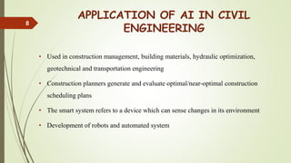 Artificial intelligence in civil engineering | PPTX