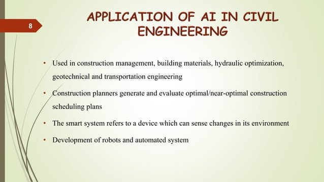 Artificial intelligence in civil engineering | PPTX | Civil Engineering ...