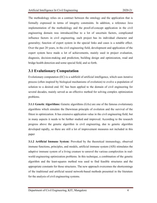 Artificial intelligence in civil engineering seminar report | PDF