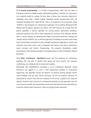 Artificial intelligence in civil engineering seminar report | PDF