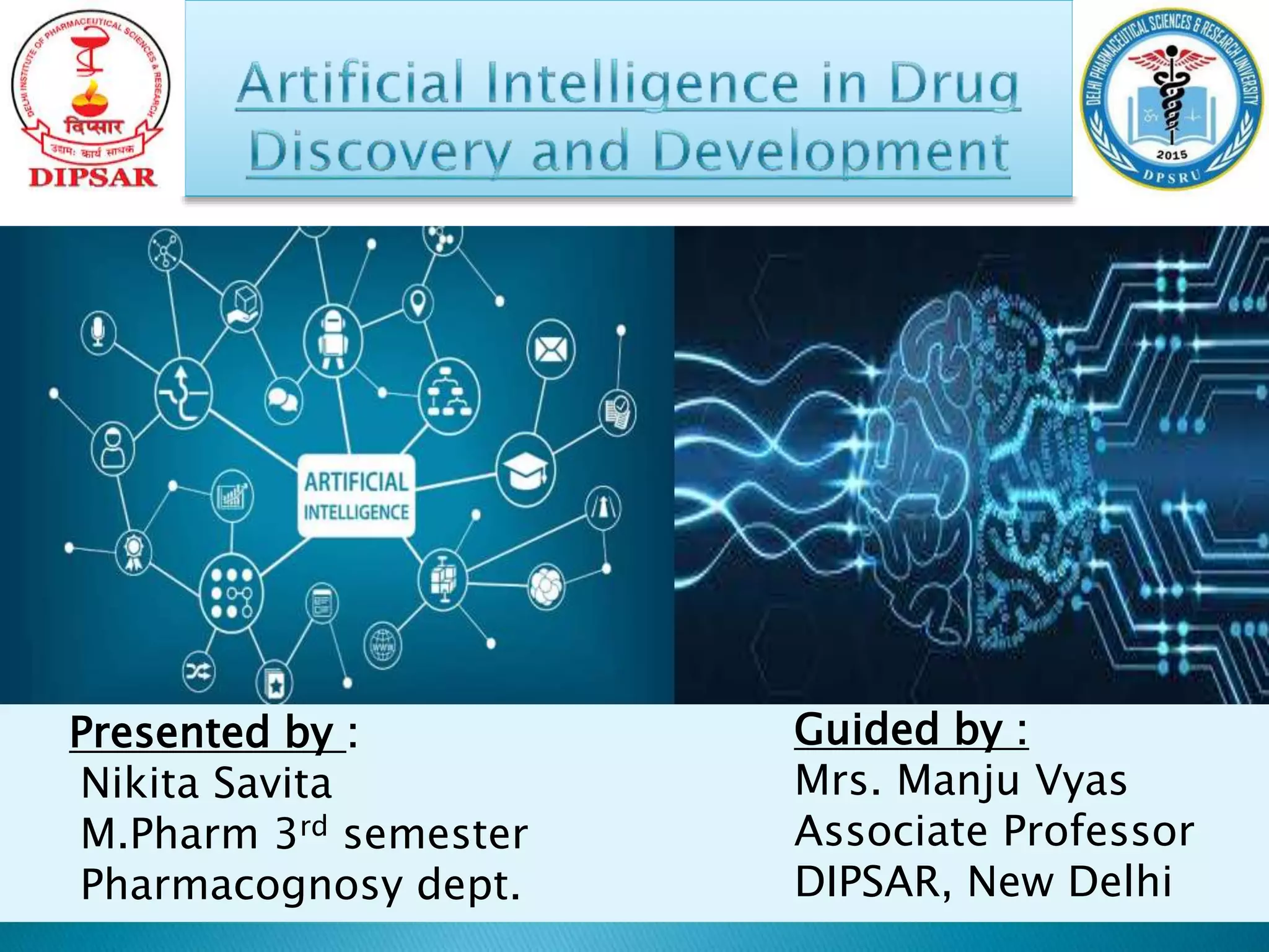 Artificial intelligence in drug discovery and development | PPTX