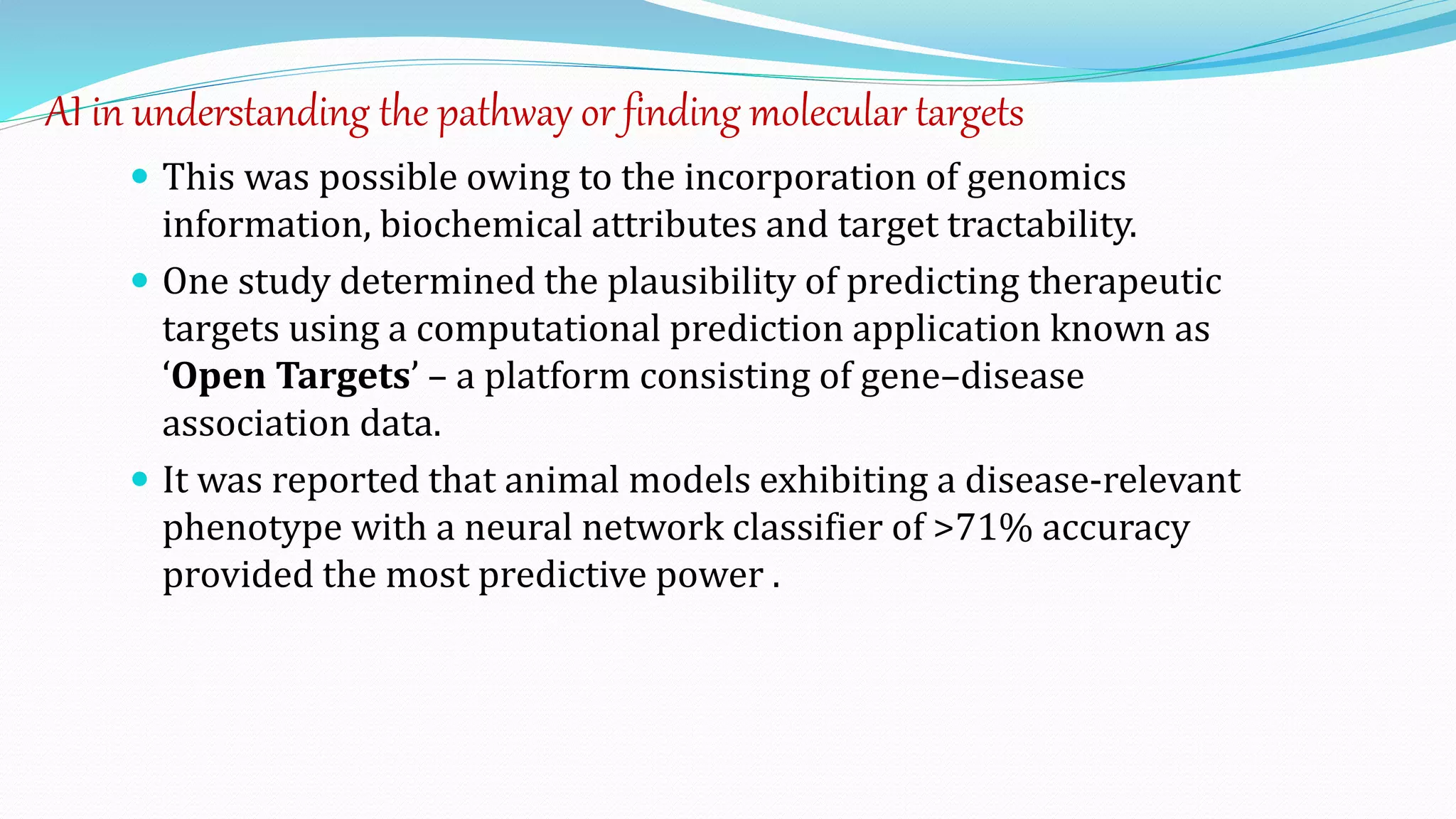 Artificial intelligence in drug discovery | PPTX